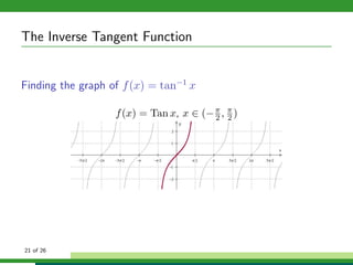 Inverse trigonometric functions | PDF