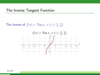 Inverse trigonometric functions | PDF