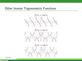 Inverse trigonometric functions | PDF