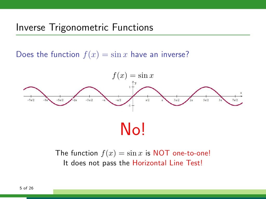 Inverse trigonometric functions
