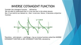 INVERSE TRIGONOMETRIC FUNCTIONS is a trigo function course | PPTX