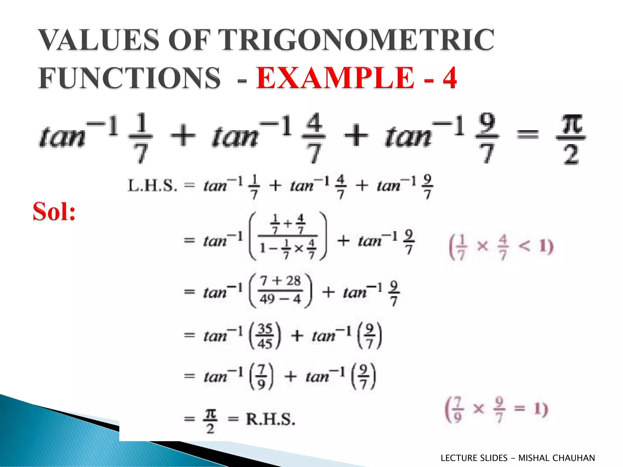 INVERSE TRIGONOMETRIC FUNCTIONS CLASS XII MODULE 3 | PDF