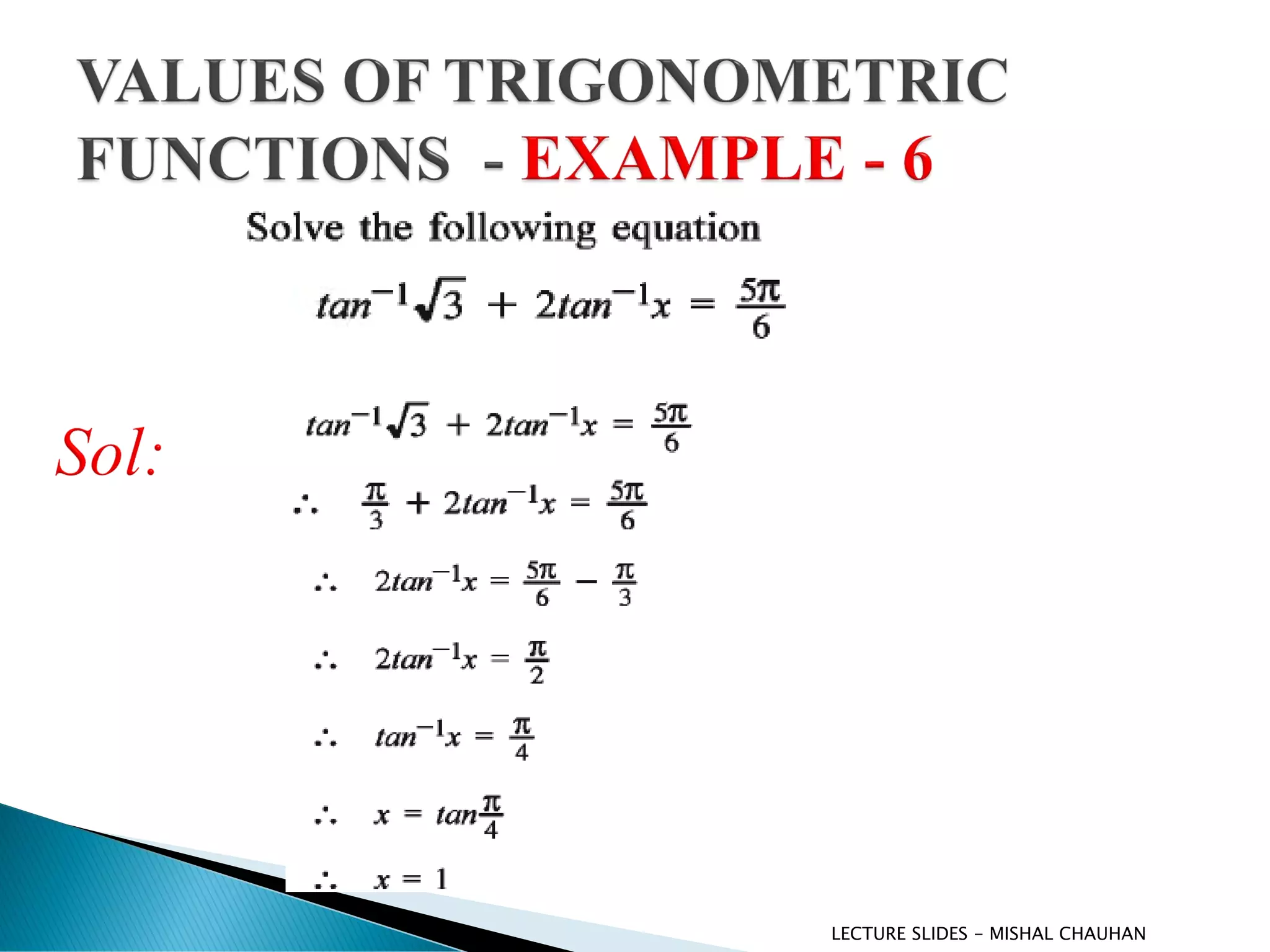 INVERSE TRIGONOMETRIC FUNCTIONS CLASS XII MODULE 3 | PDF