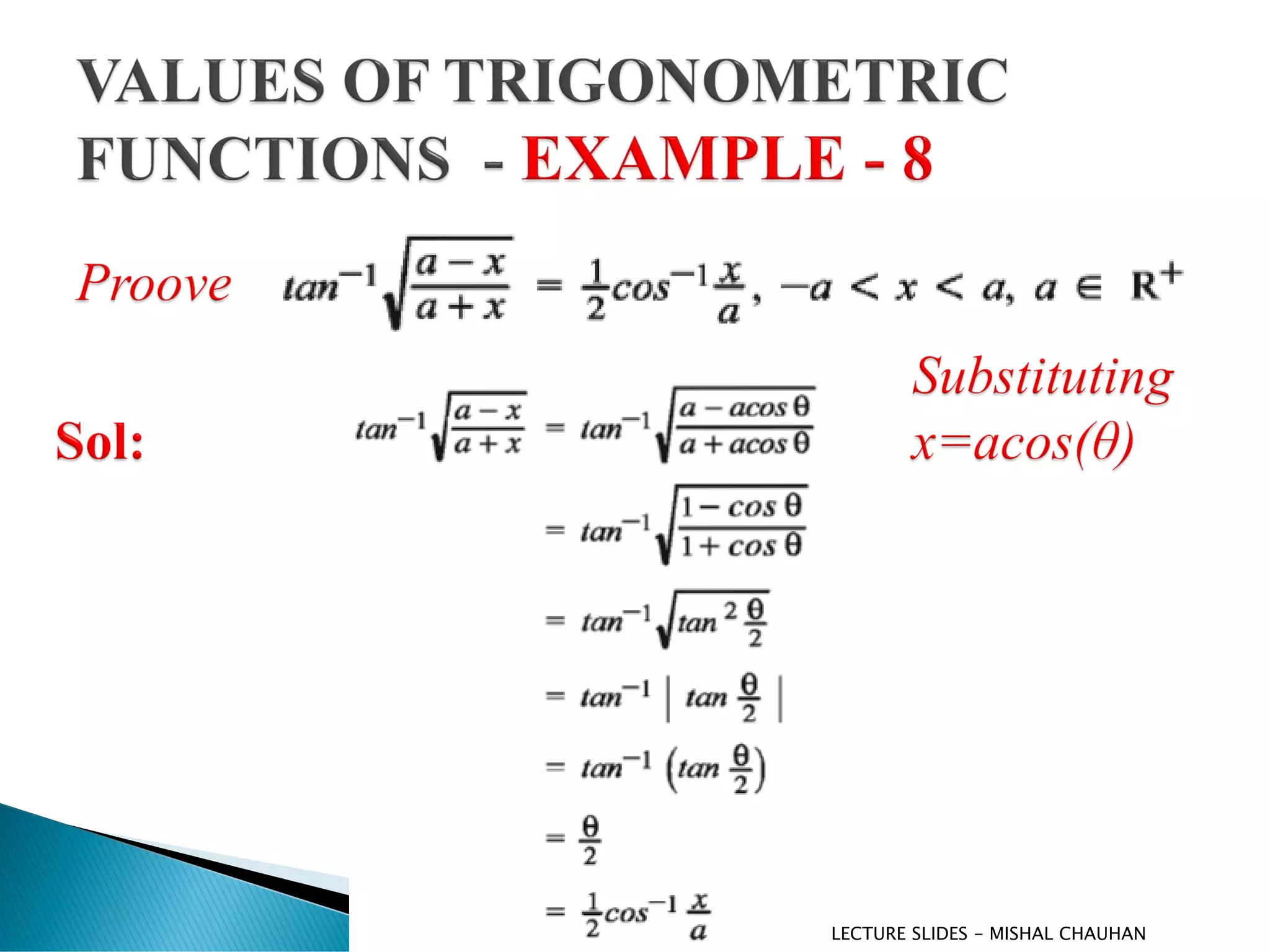 INVERSE TRIGONOMETRIC FUNCTIONS CLASS XII MODULE 3 | PDF