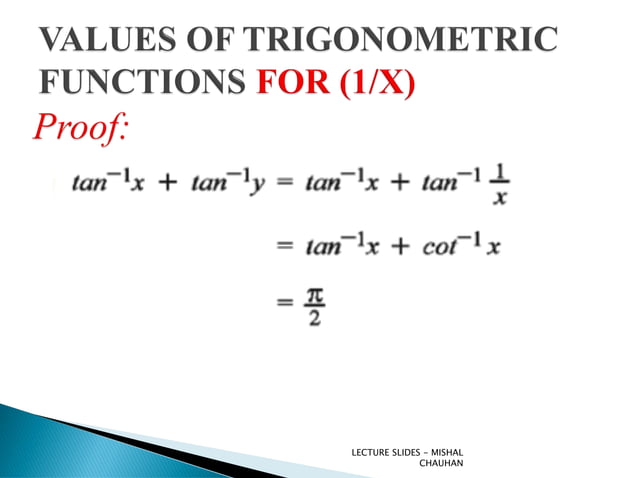 INVERSE TRIGONOMETRIC FUNCTIONS CLASS XII MODULE 3 | PDF | Science