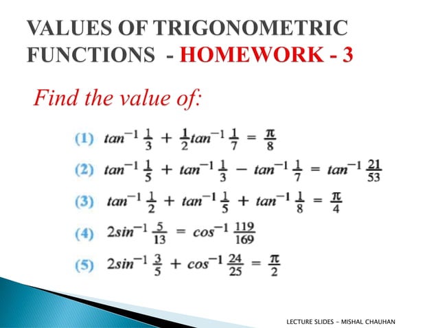 INVERSE TRIGONOMETRIC FUNCTIONS CLASS XII MODULE 3 | PDF | Science