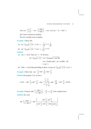 Inverse trigonometric functions ch 2 | PDF | Physics | Science