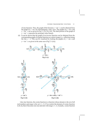 Inverse trigonometric functions ch 2 | PDF