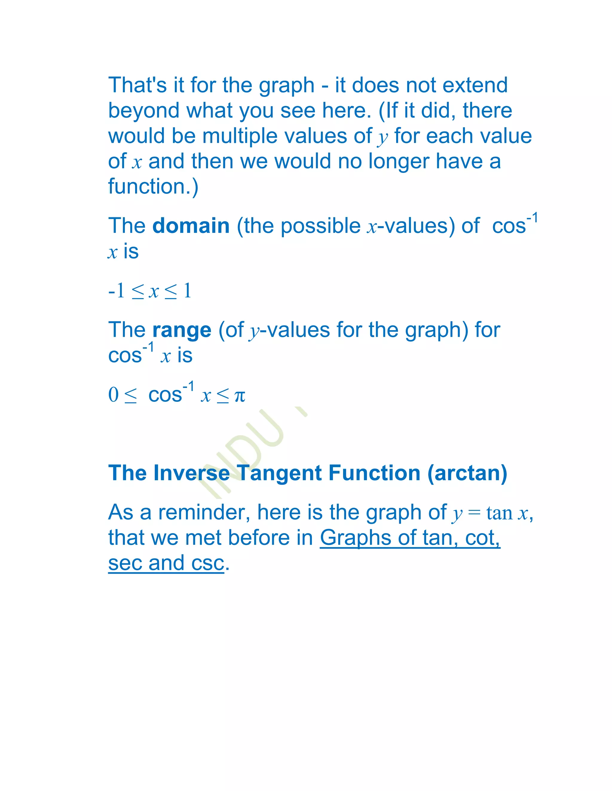 Inverse trigonometric functions xii[1] | DOCX
