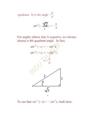 Inverse trigonometric functions xii[1] | DOCX