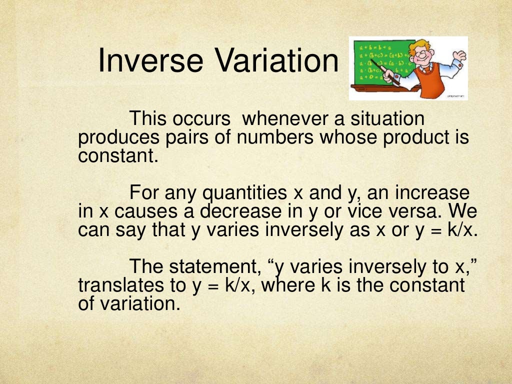 Inverse variation