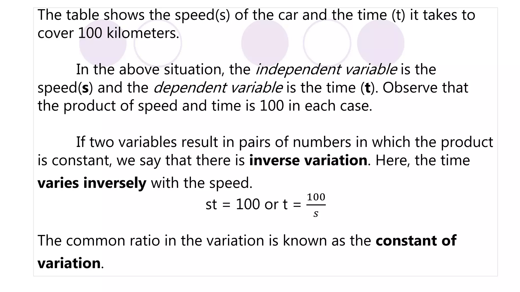 Inverse variation | PPTX