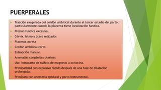 Inversión uterina pos parto | PPTX