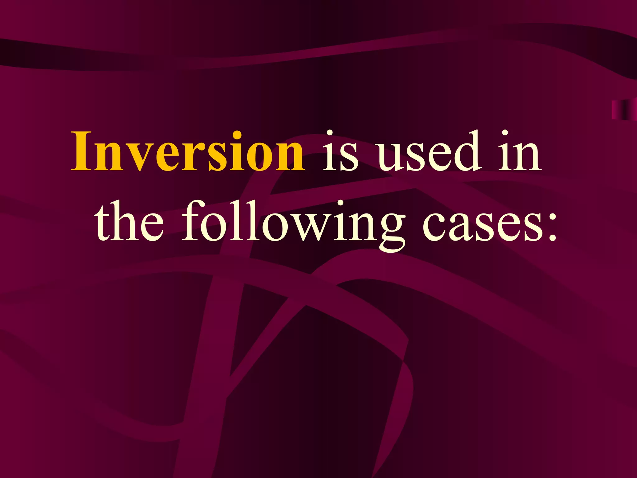 Inversion | PPT