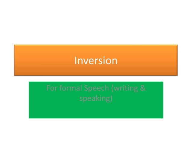 Inversion | PPT