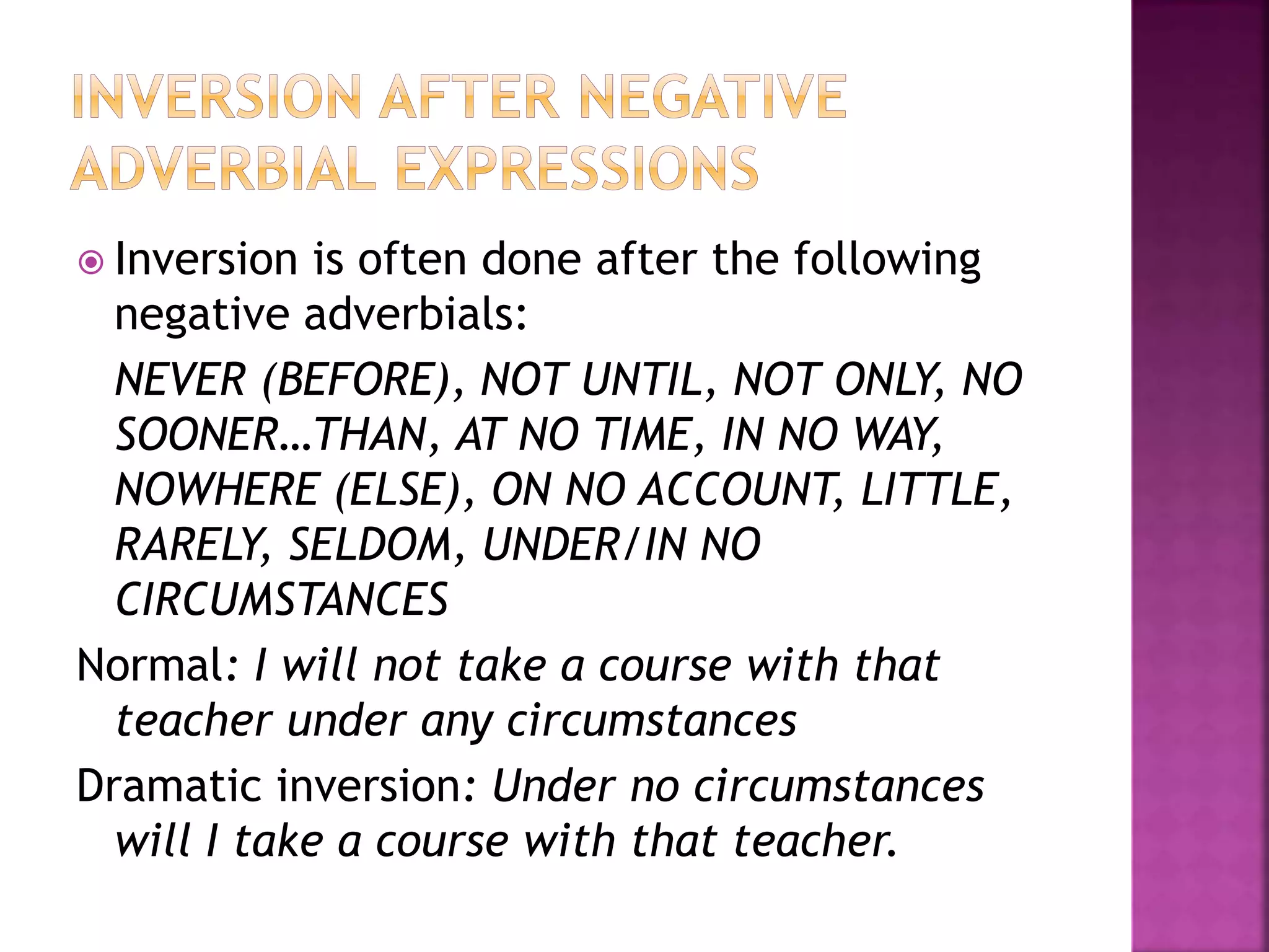 Inversion: level C2 | PPTX