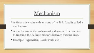 Inversion of slider crank chain mechanism | PPTX