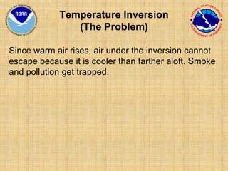 atmospheric inversion which is results because of temperature | PPT