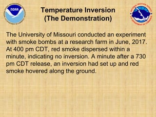 atmospheric inversion which is results because of temperature | PPT