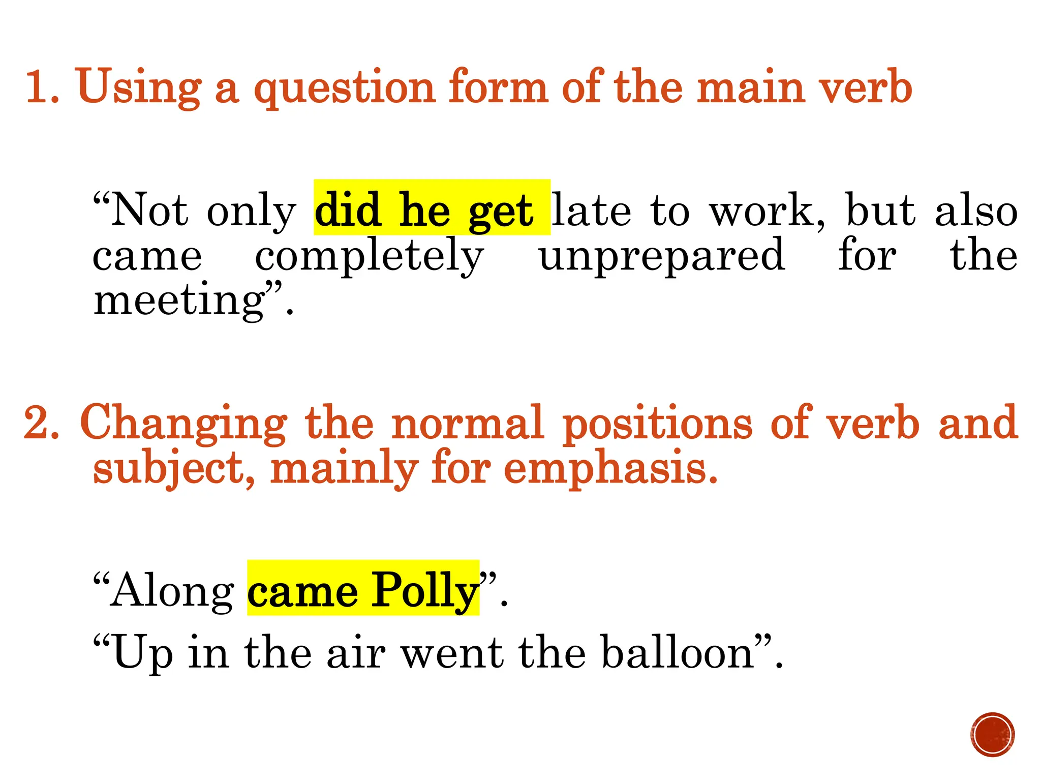 inversion slideshow for grade 9 students.ppt