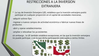 Inversion extranjera en mexico | PPTX