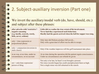 Inversion & Fronting in English grammar.pdf | Personal Taxes | Personal ...