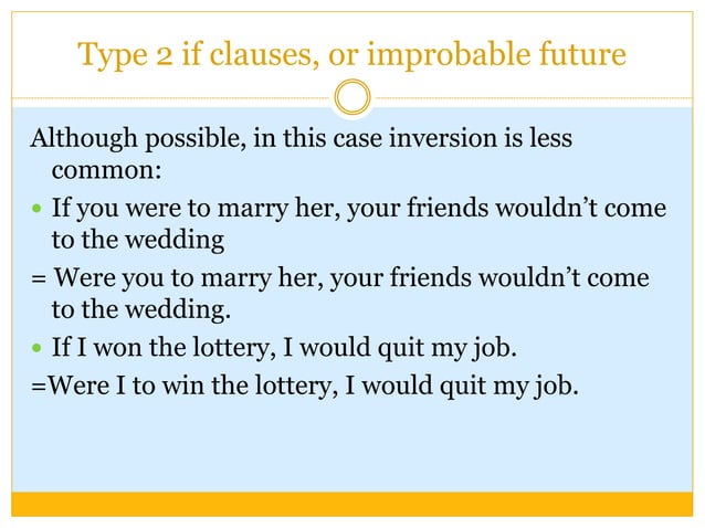 Inversion in conditional sentences | PPTX