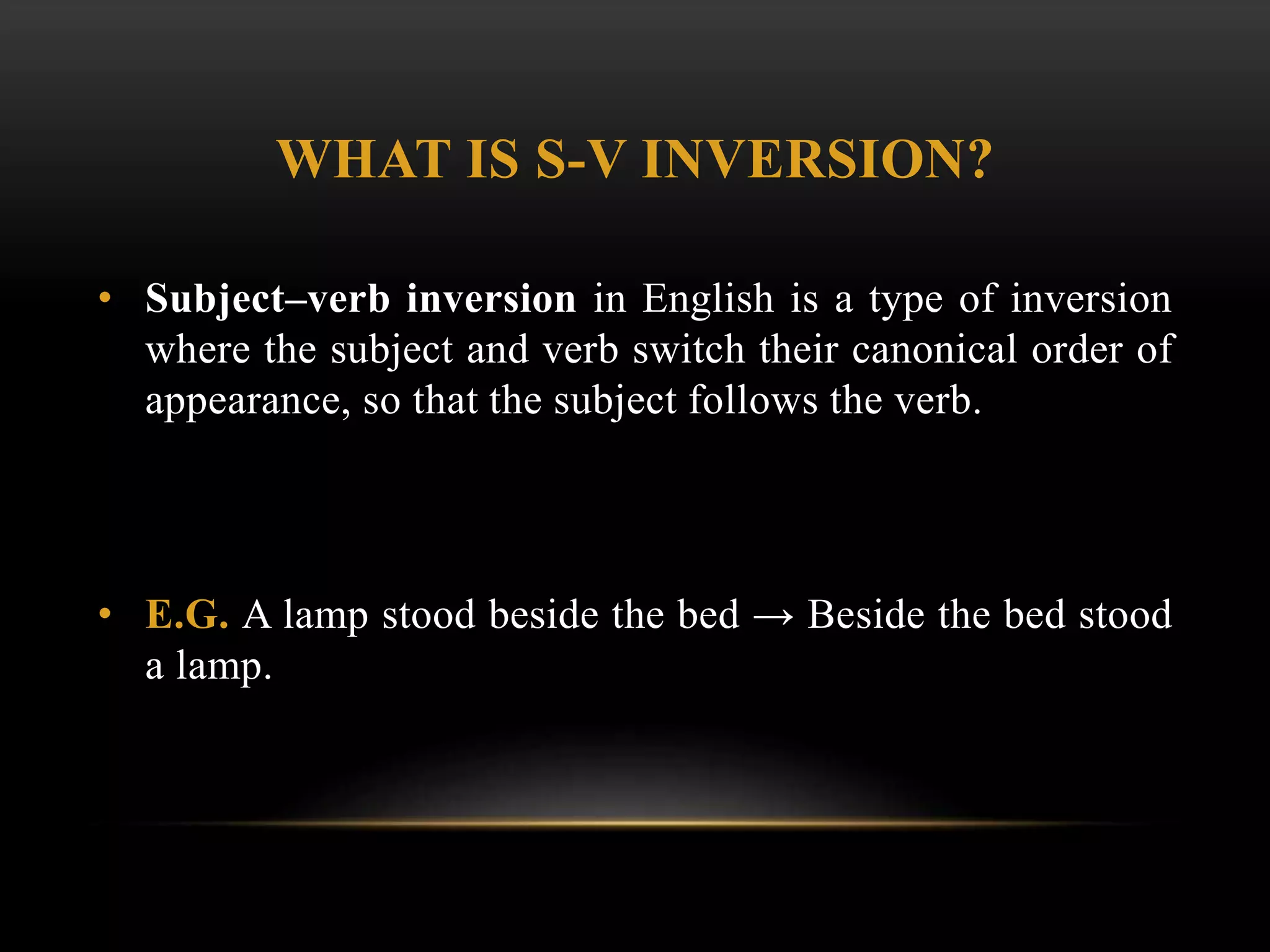 Inversion in english | PPTX