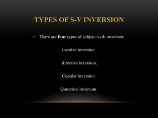 Inversion in english | PPTX | Programming Languages | Computing