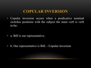 Inversion in english | PPTX | Programming Languages | Computing