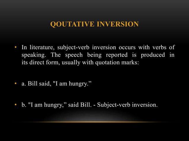 Inversion in english | PPTX | Programming Languages | Computing