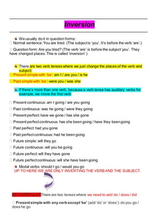 Inversion in english full explanation | PDF