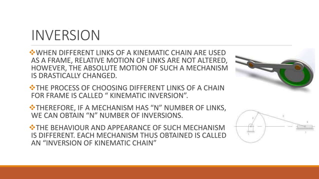 Inversion of 4 bar chain mechanism | PPTX | Physics | Science