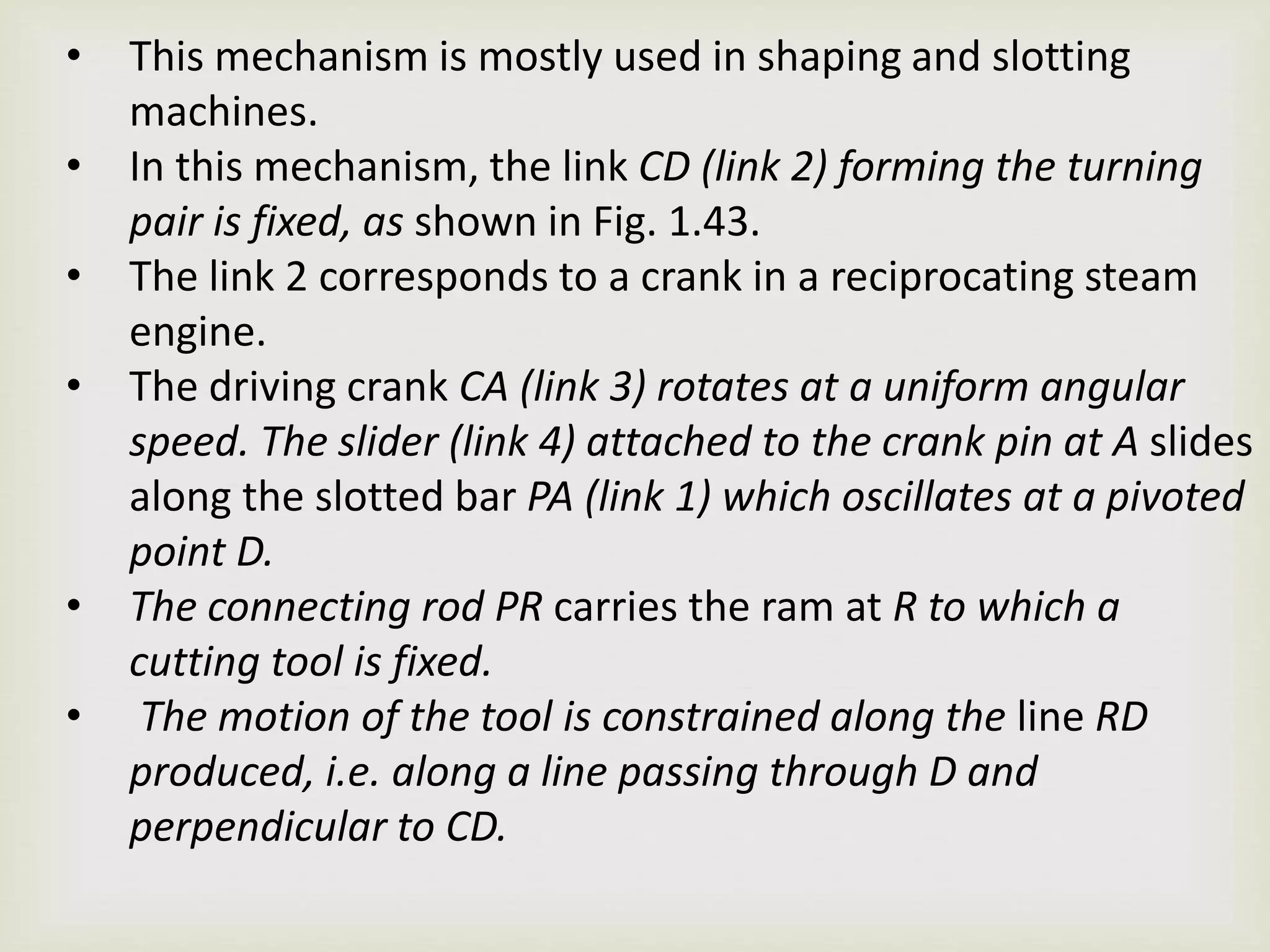 Inversion of kinematic chain | PPTX