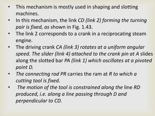 Inversion of kinematic chain | PPTX