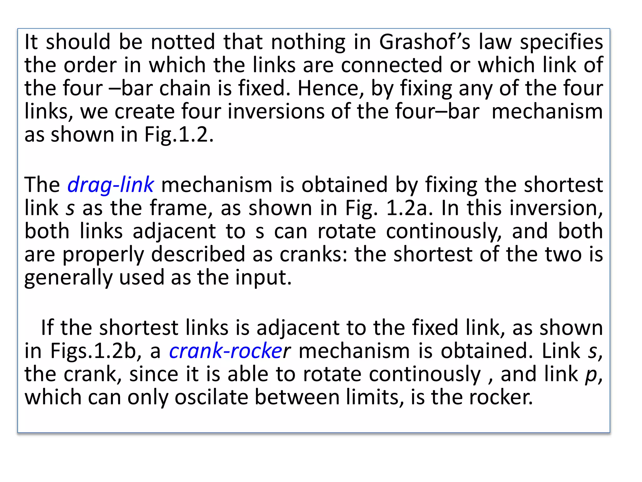 Inversion of mechanisms | PPTX