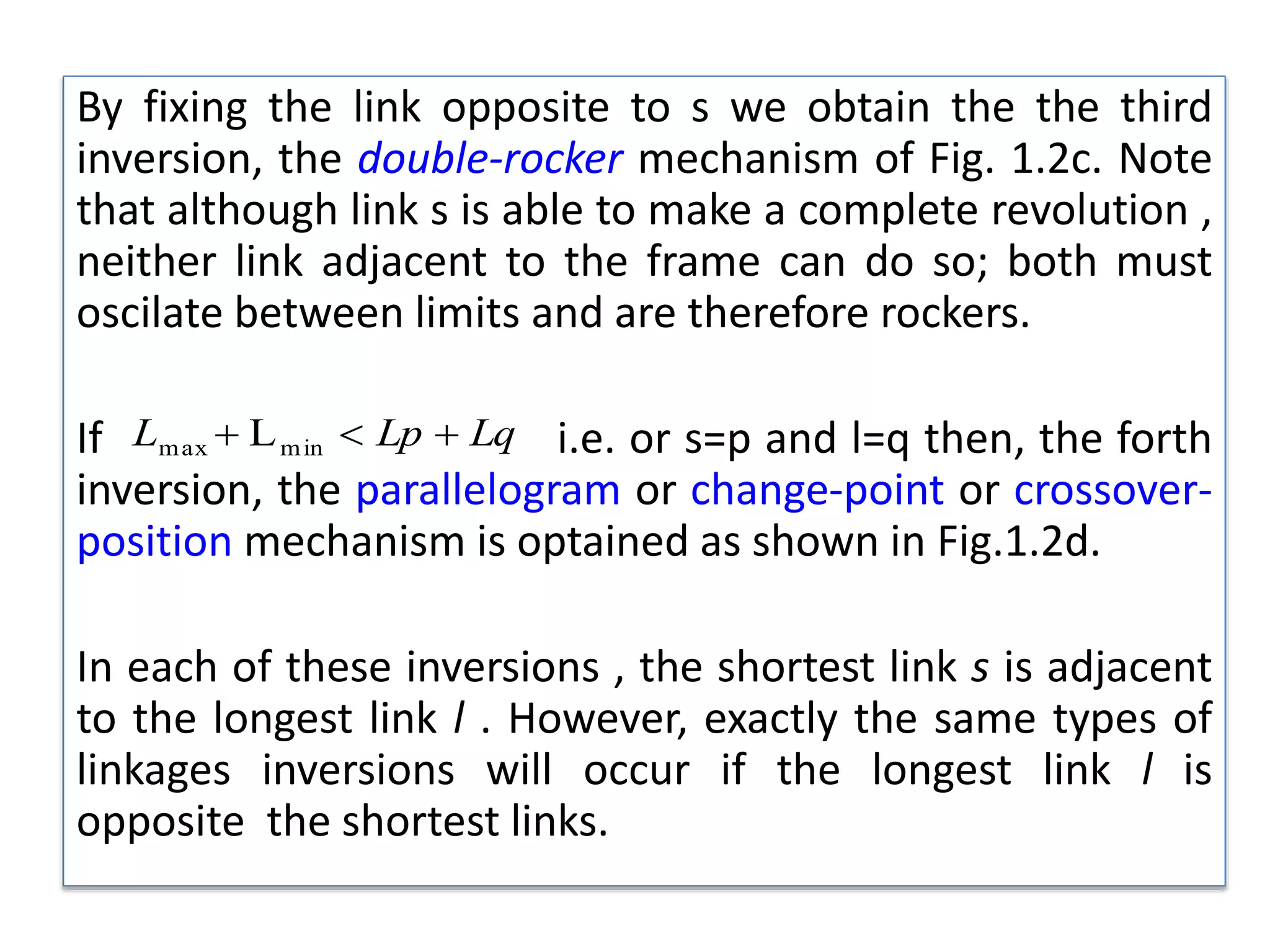 Inversion of mechanisms | PPTX | Physics | Science