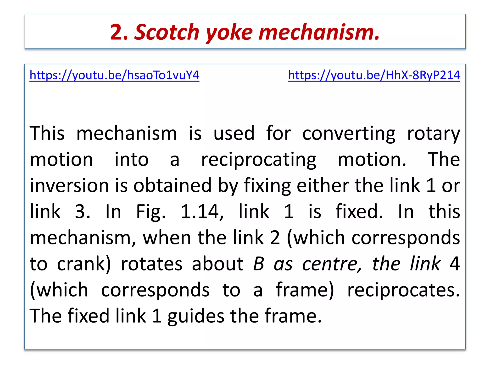 Inversion of mechanisms | PPTX