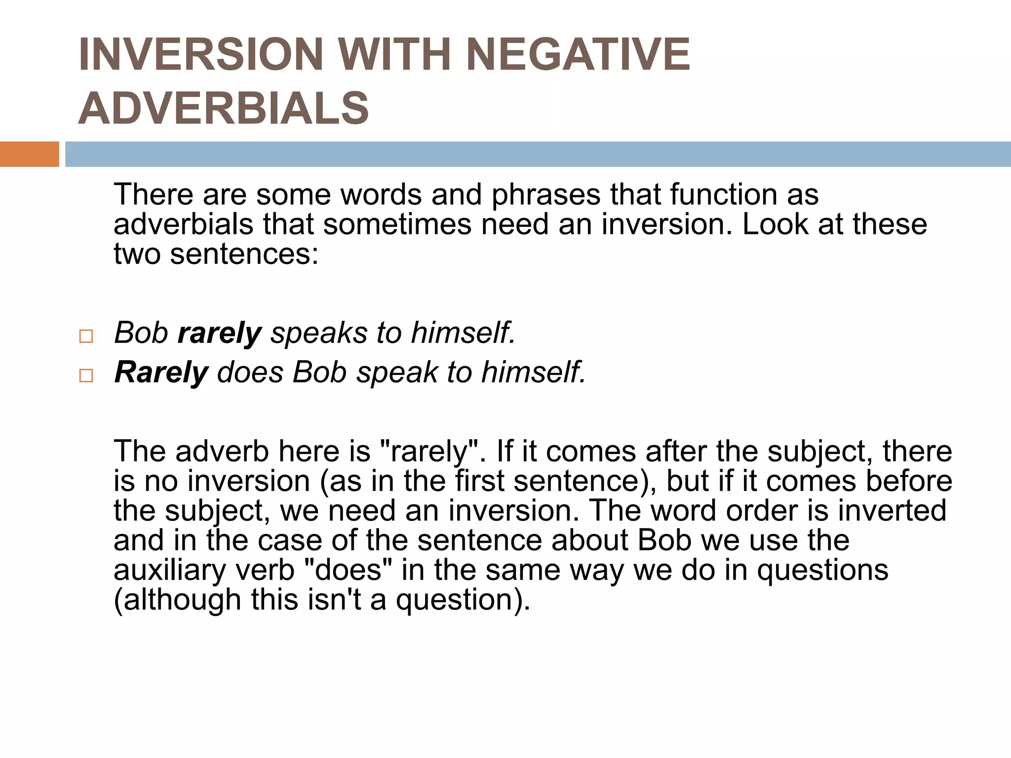 Inversion of order | PPTX
