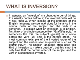 Inversion of order | PPTX
