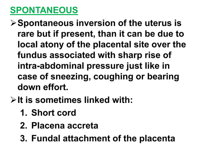 Inversion of the uterus | PPT | Pregnancy | Reproductive Health