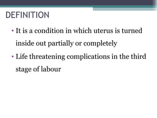 Inversion of the Uterus Approches to managemet.ppt