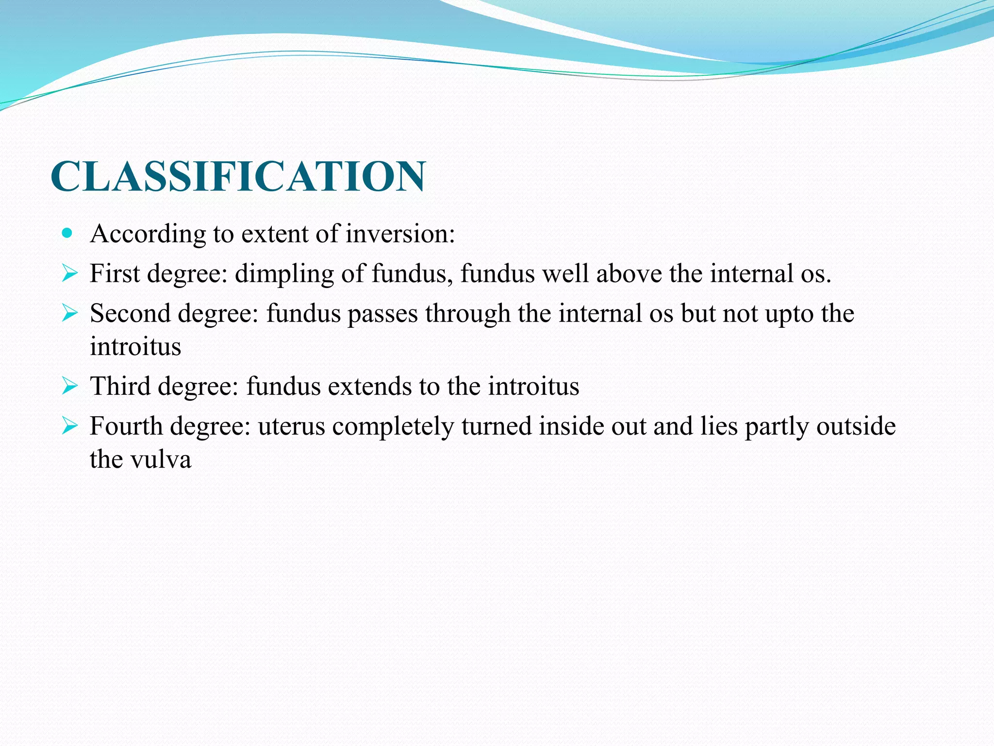 Inversion of uterus | PPTX