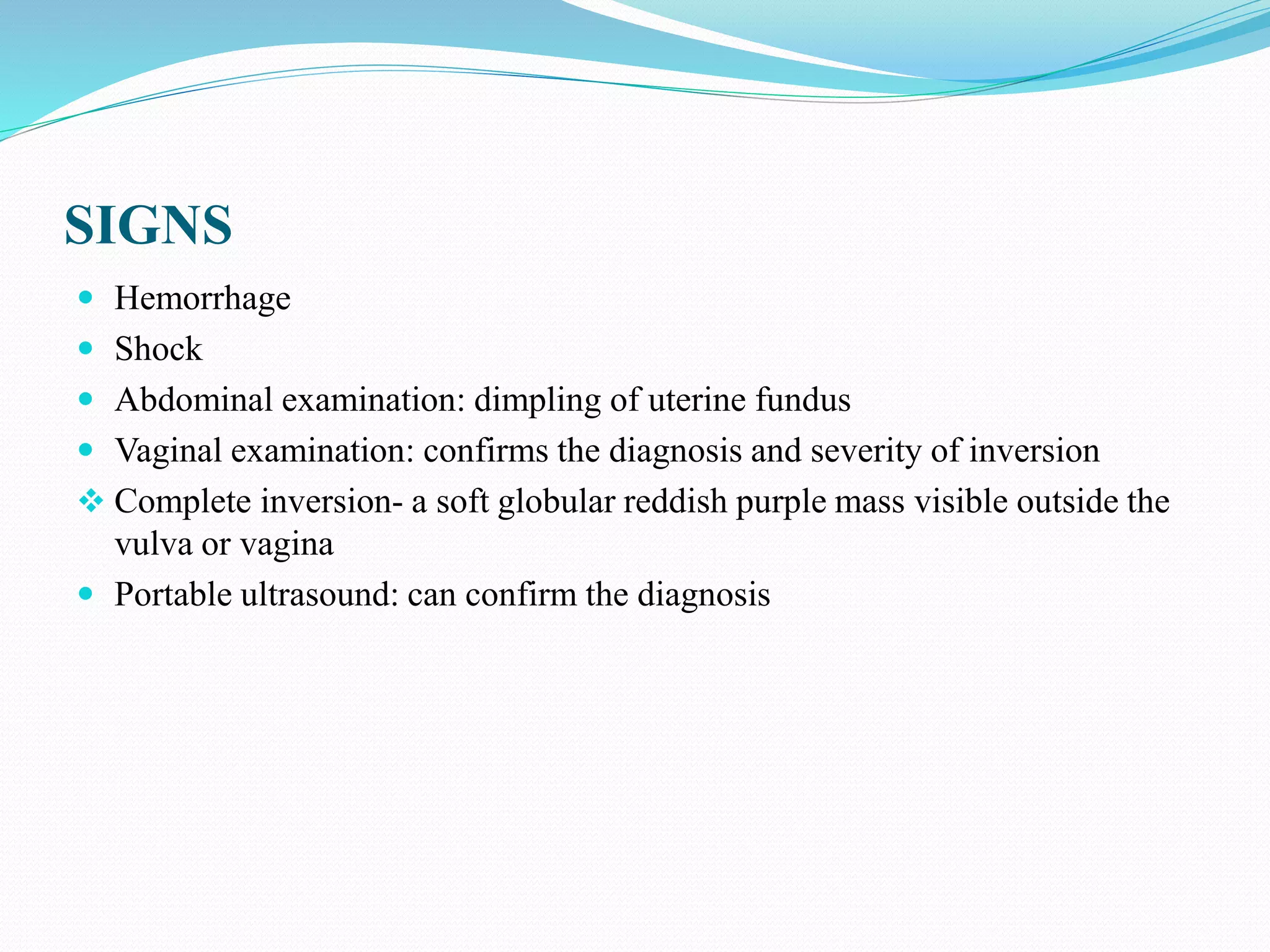 Inversion of uterus | PPTX