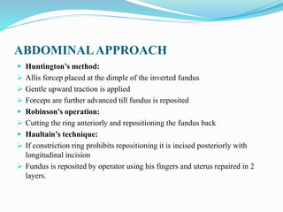 Inversion of uterus | PPTX