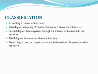 Inversion of uterus | PPTX