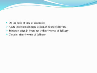 Inversion of uterus | PPTX