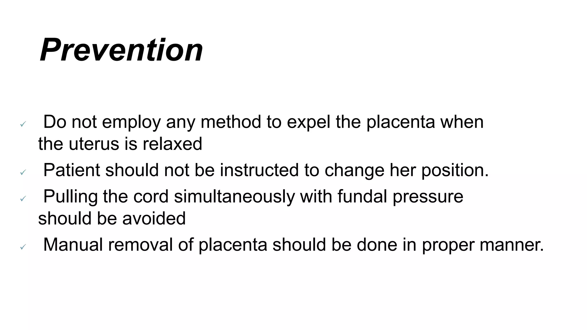 Inversion, retained placenta , afe | PPT