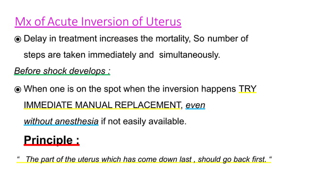 Inversion, retained placenta , afe | PPT