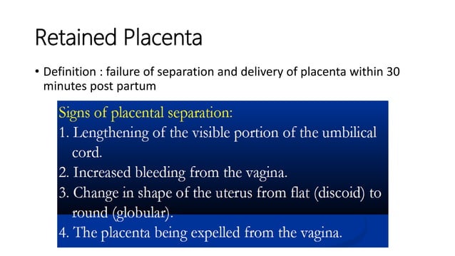 Inversion, retained placenta , afe | PPT